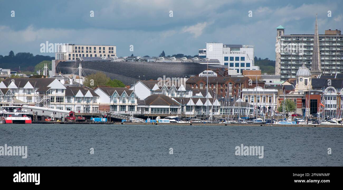 Southampton, England, UK. 2021. Town Quay waterfront view from ...