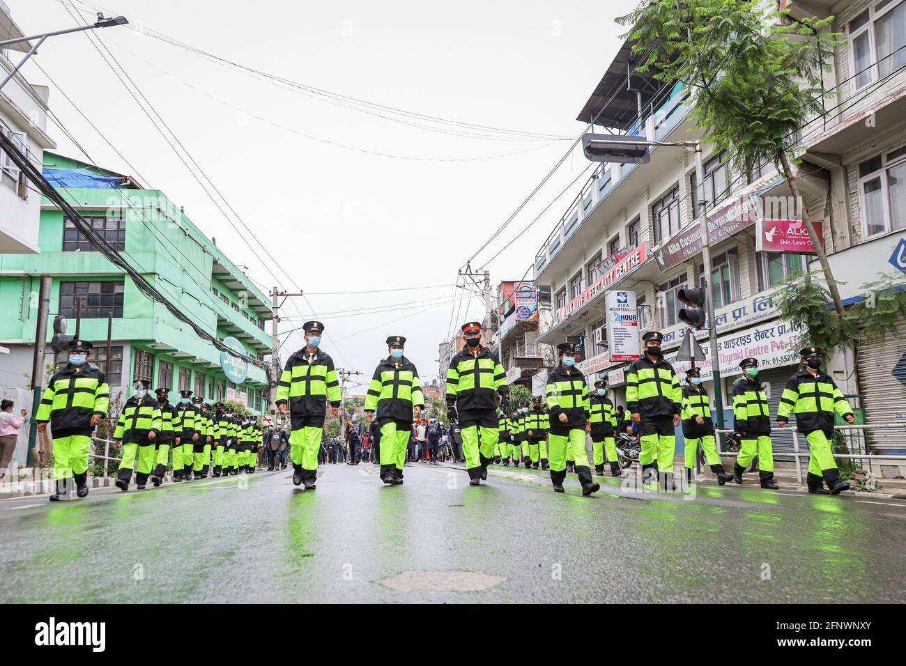Metropolitan Police guard the chariot during the festival amid covid-19 ...