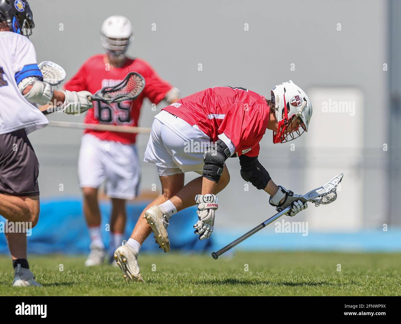 High School lacrosse action with Boise vs Coeur d'Alene High School in Coeur d'Alene, Idaho ...