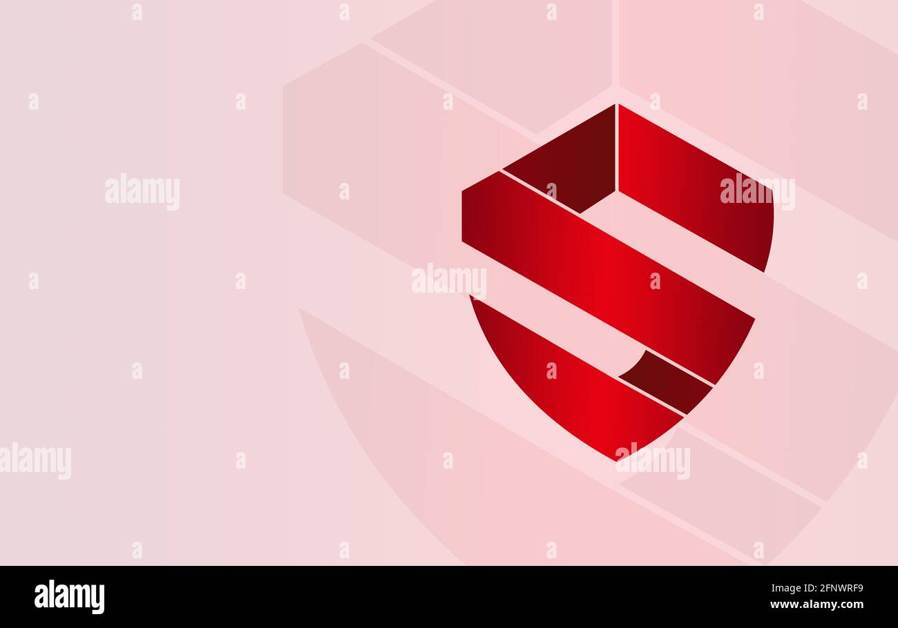 Red and amaranth rushcoin symbol isolated on the color background ...