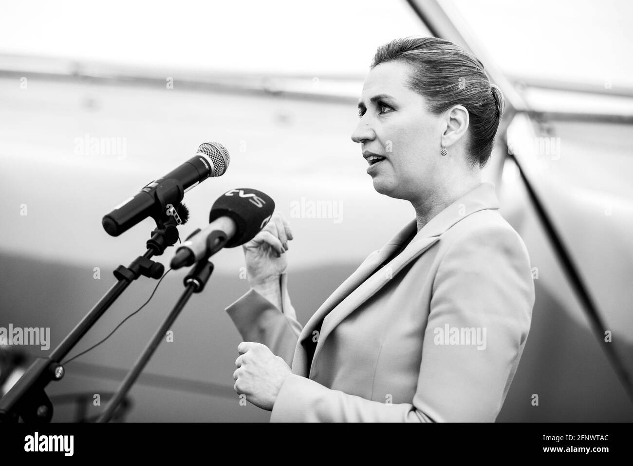 Fredericia, Denmark. 06th, May 2021. Mette Frederiksen, Prime Minister ...