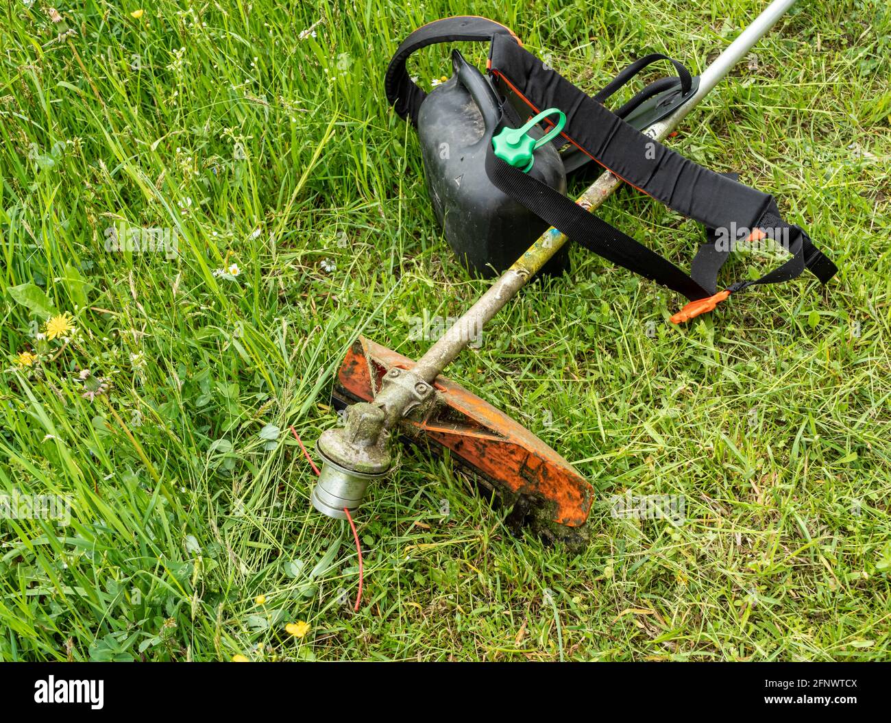 Brush cutter in meadow hi-res stock photography and images - Alamy