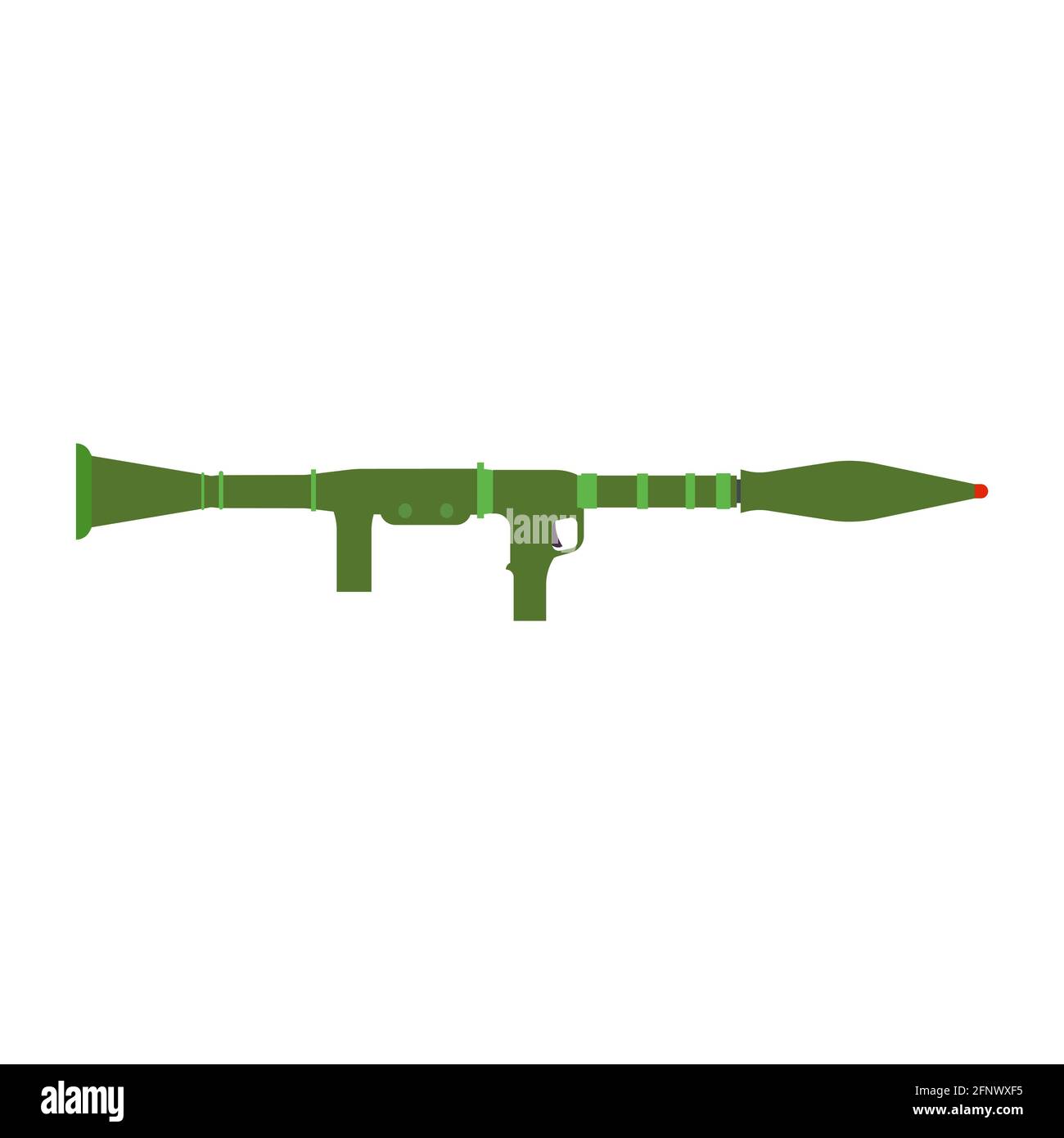 Rocket launcher vector weapon gun isolated white. RPG launcher rocket ...