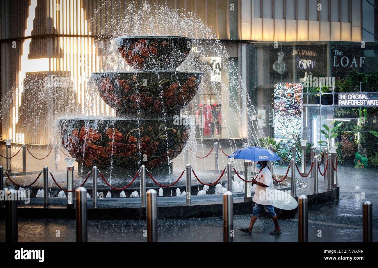 Kuala Lumpur, Malaysia. 19th May, 2021. A man wearing a face mask as a ...