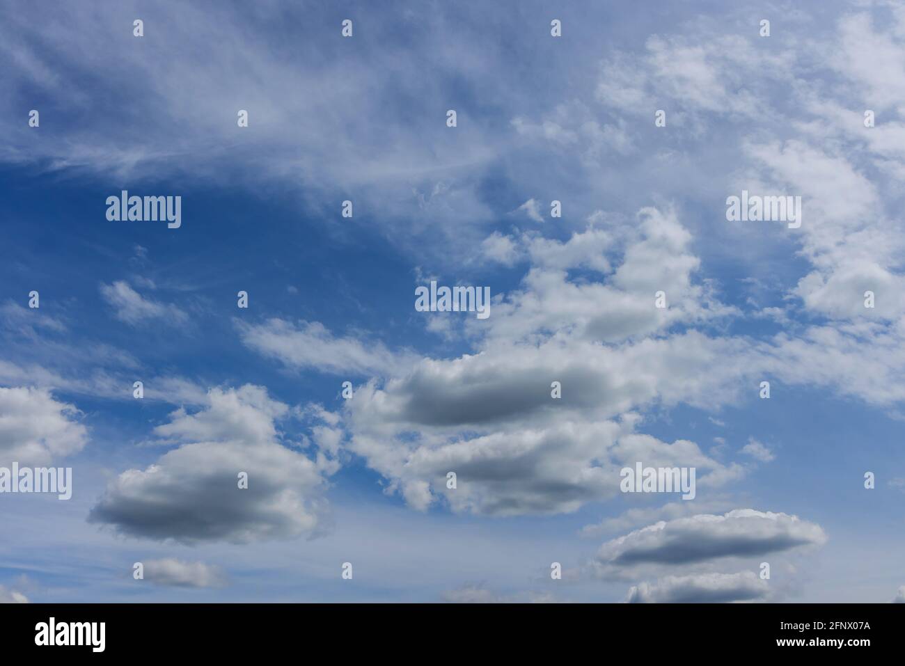 White clouds cumulus floating on natural sky daylight composition Stock ...