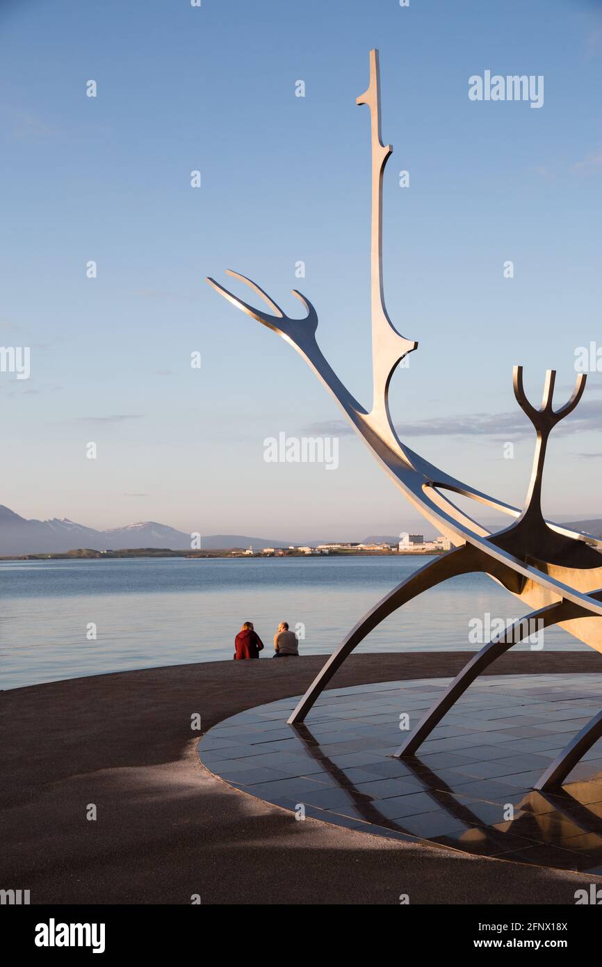 The Sun Voyager sculpture, Reykjavík, Iceland Stock Photo - Alamy