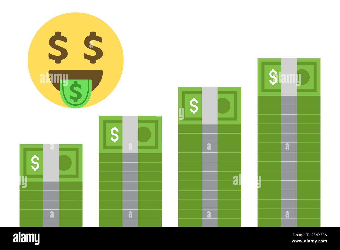 Money face emoji hi-res stock photography and images - Alamy