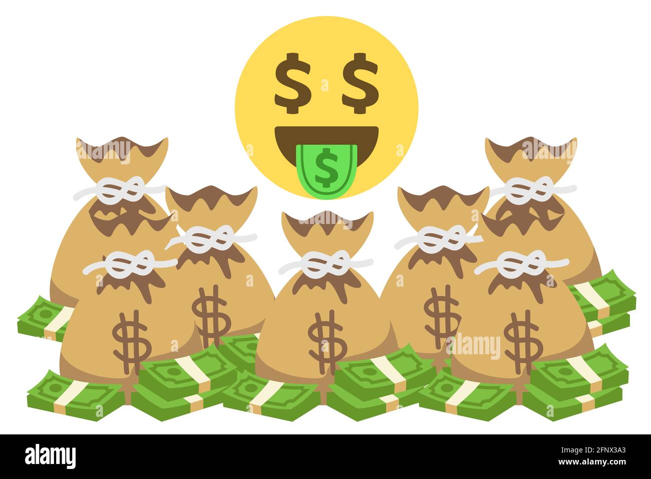 Money face emoji hi-res stock photography and images - Alamy