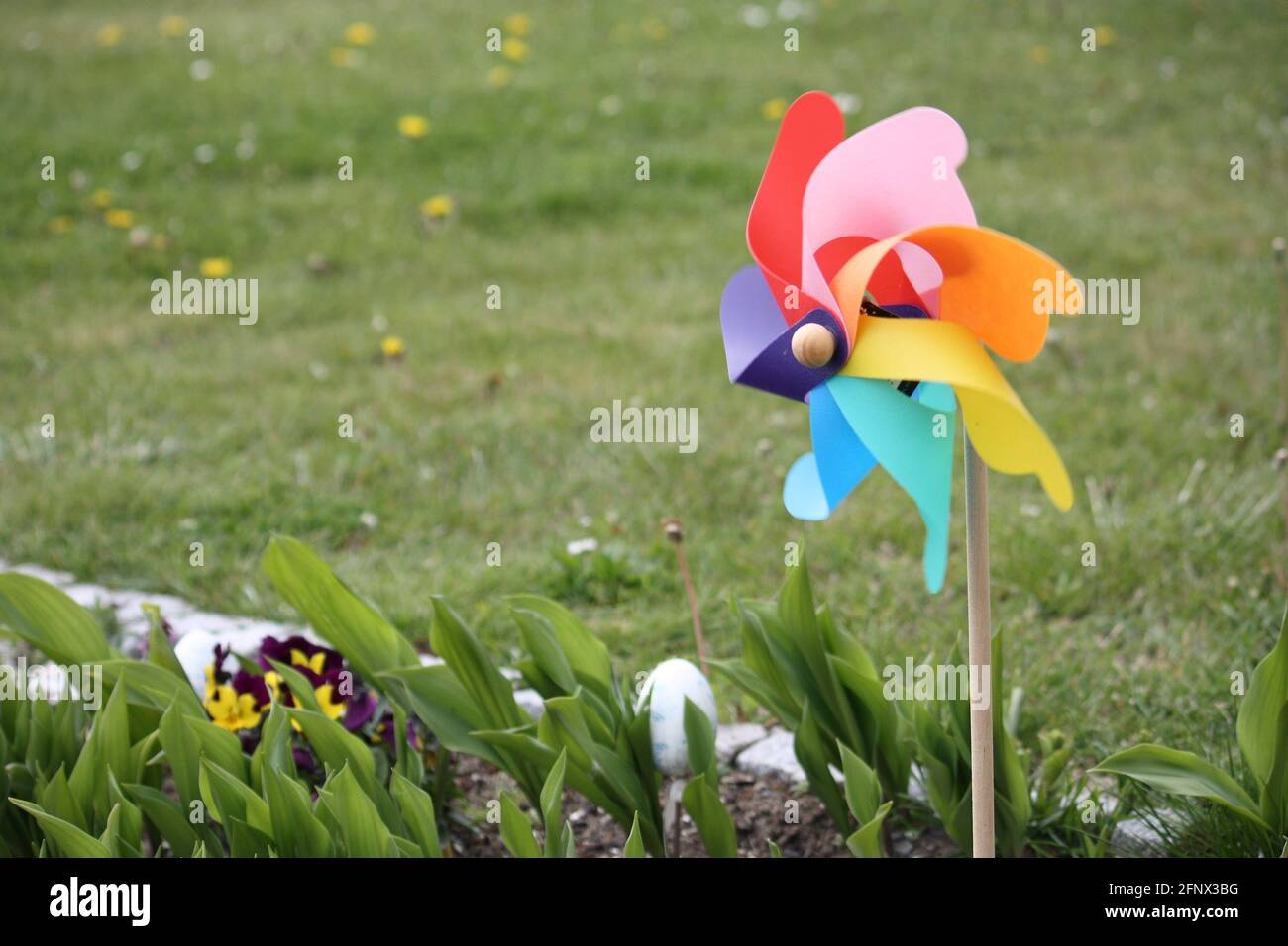 Colorful flow origami in a garden Stock Photo - Alamy