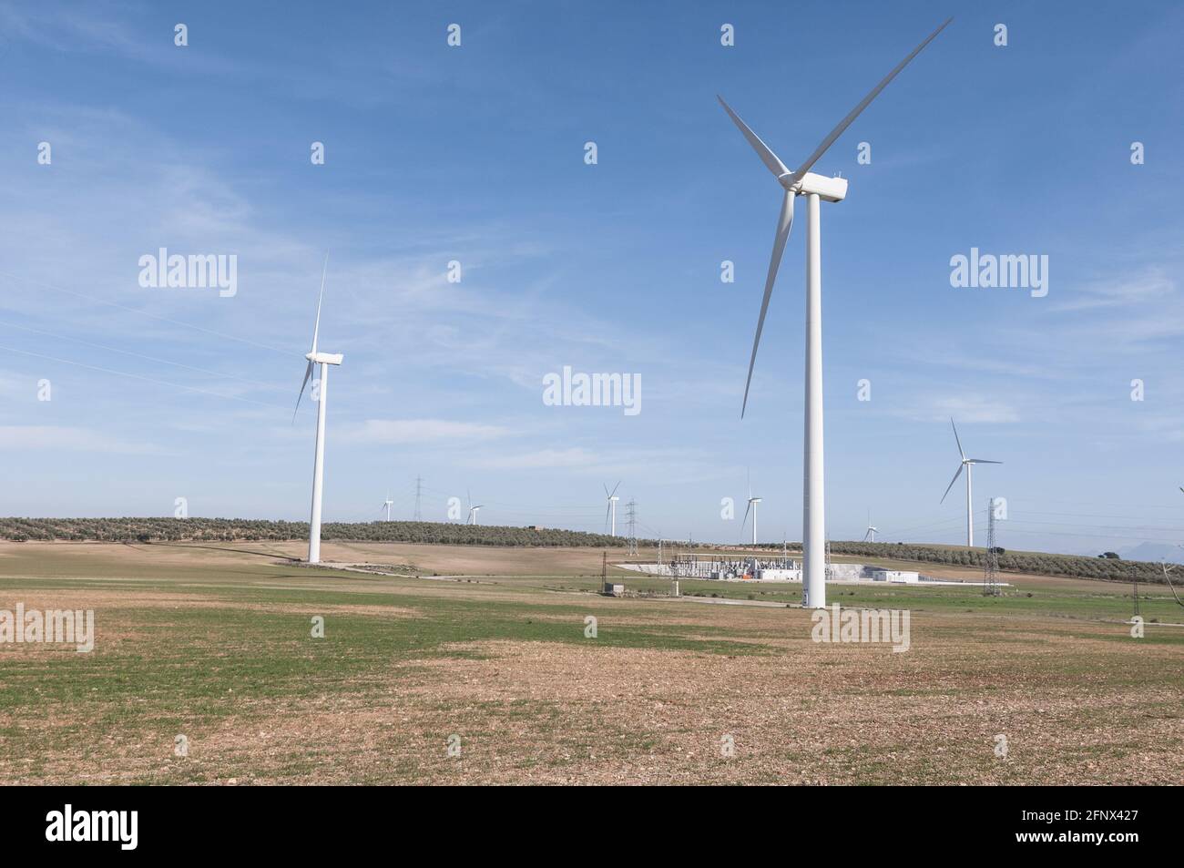 Wind turbines in southern Spain Stock Photo - Alamy
