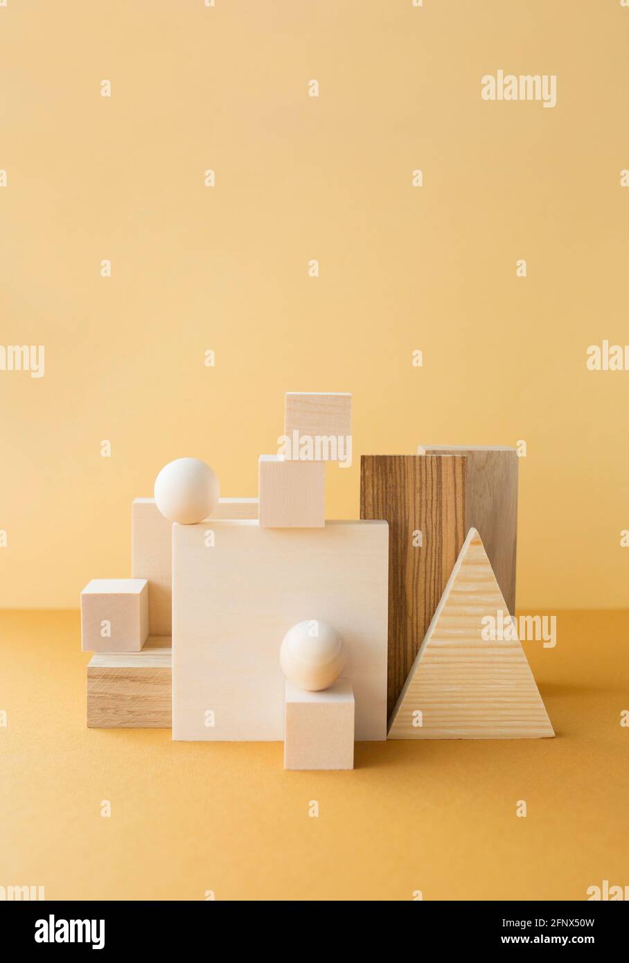 Scene with geometric shapes. Creative composition, still life Stock ...