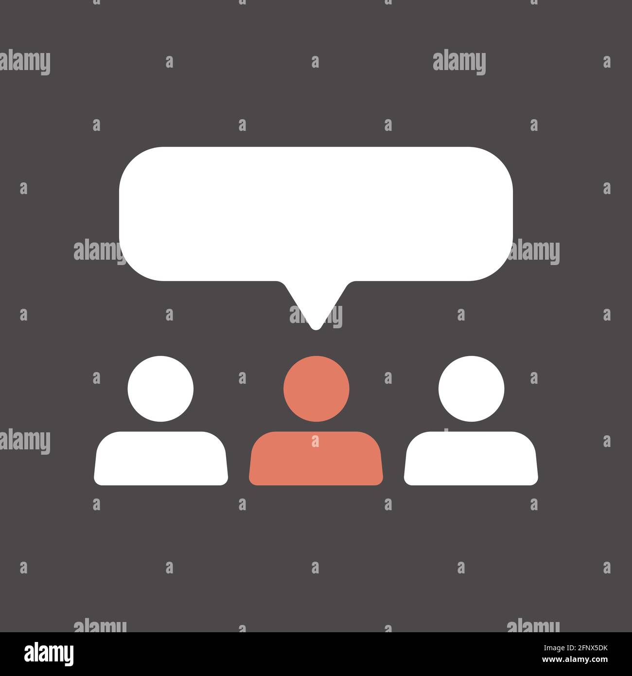 Crowd of people with text bubbles vector glyph icon. Demonstration ...