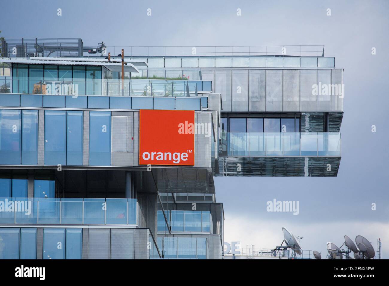 New Orange headquarter at Issy Les Moulineaux on May 19, 2021 in Issy ...