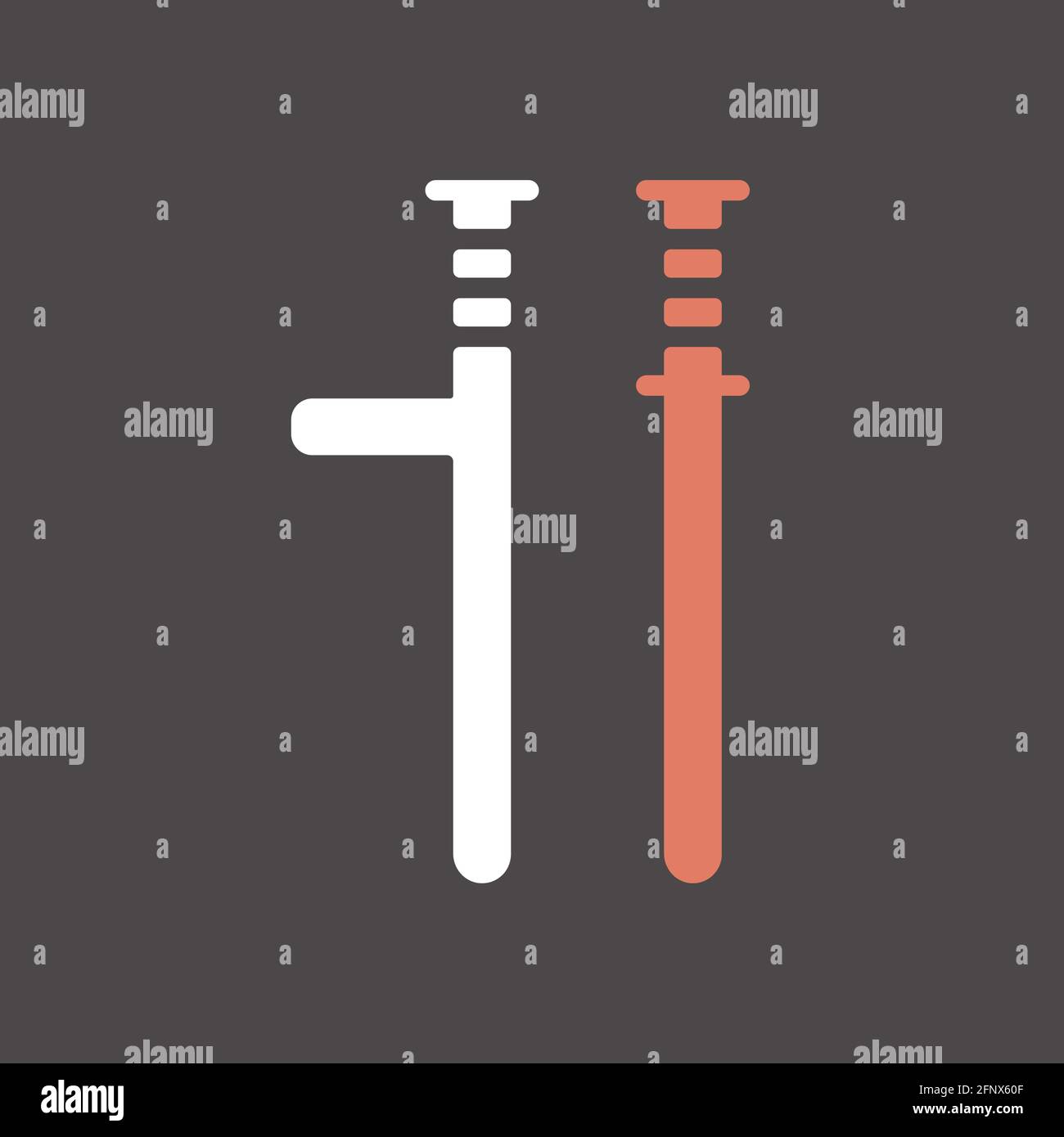 Police baton vector glyph icon. Demonstration, protest, strike ...