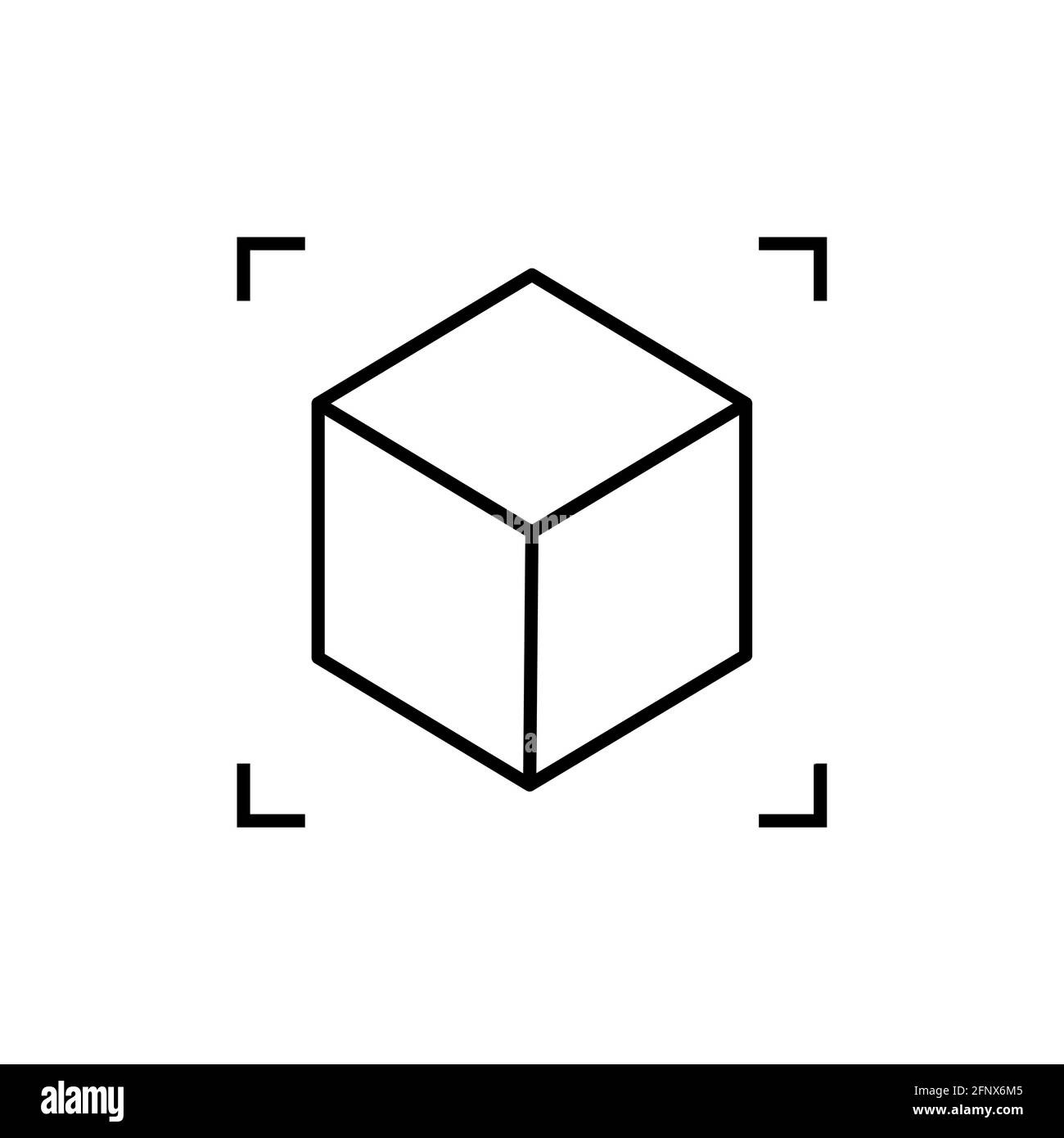 AR reality symbol vector icon. Virtual augmented reality cube screen 3d ... AR reality symbol vector icon. Virtual augmented reality cube screen 3d ...