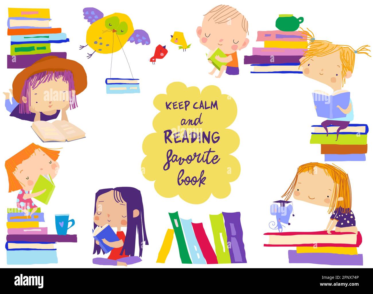 Cartoon books thinking Cut Out Stock Images & Pictures - Alamy