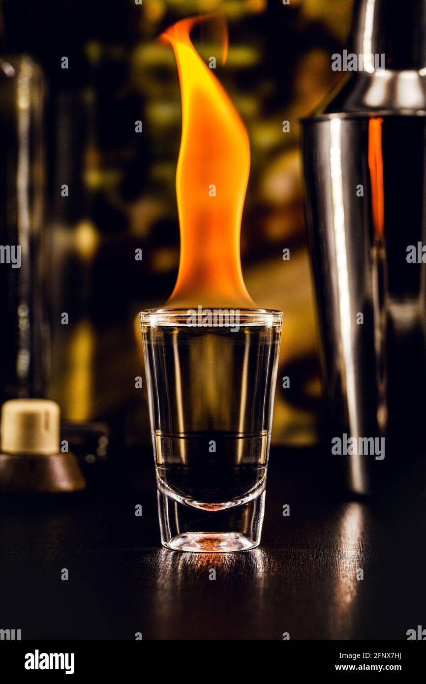 Alcohol Shots On Fire