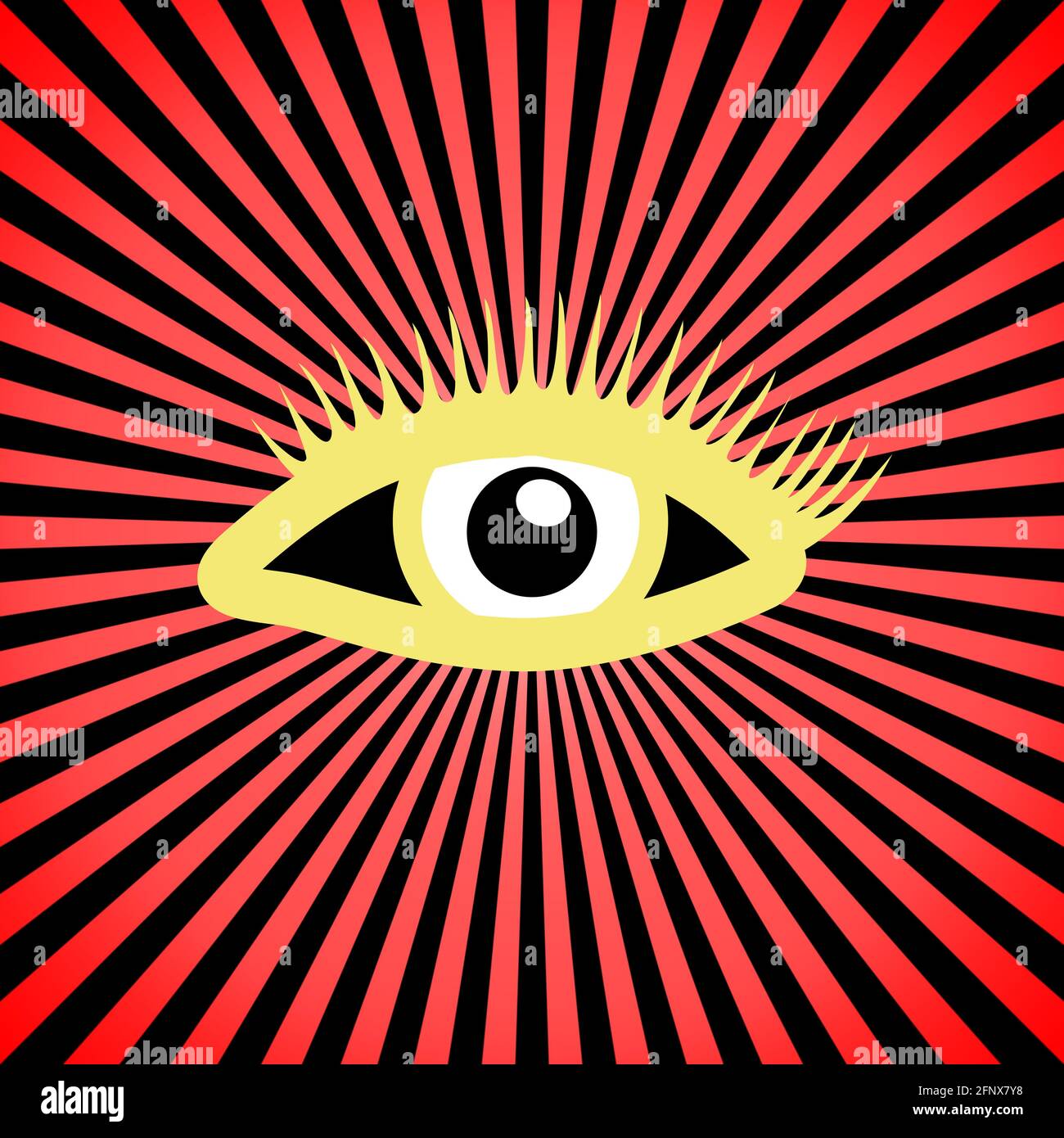Digital illustration based on the Eye of Providence, also known as All ...