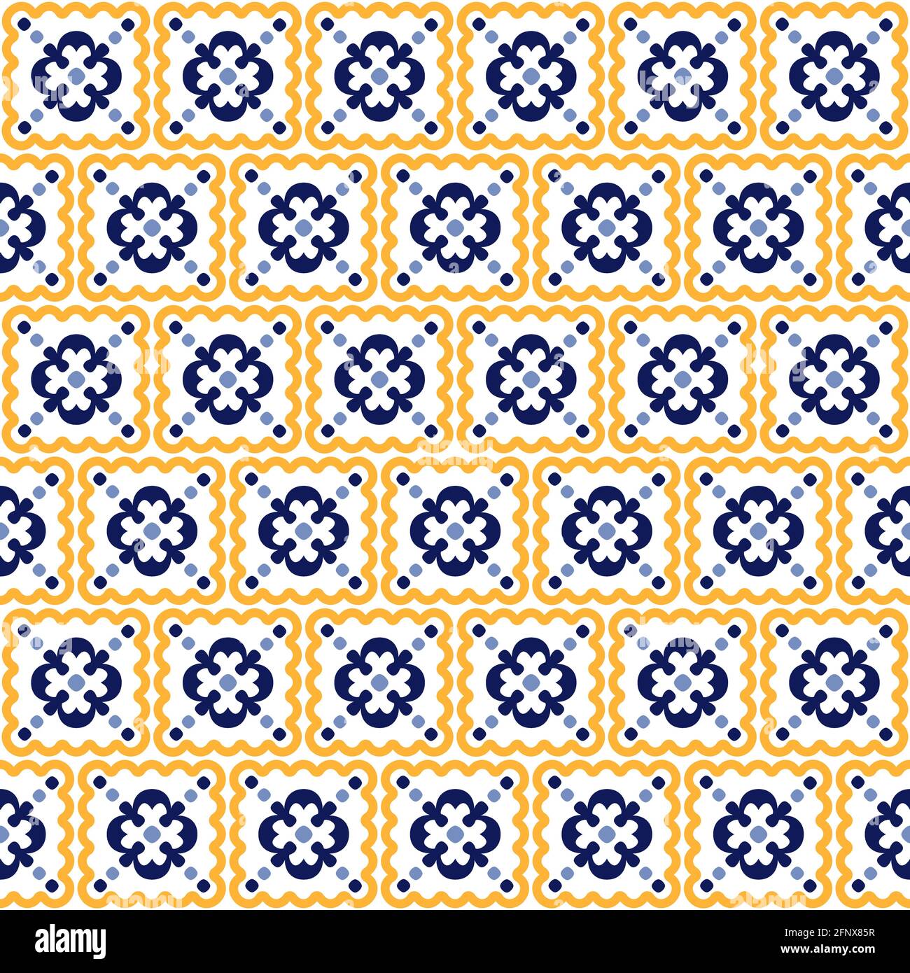 Blue and orange tiles pattern. Graphic design Stock Photo - Alamy