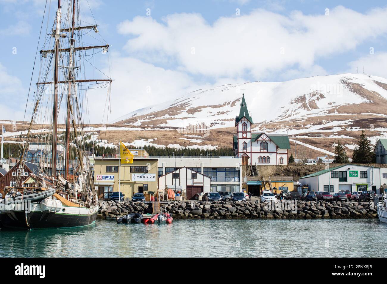 Whale Watching, Husavik, Iceland Stock Photo - Alamy