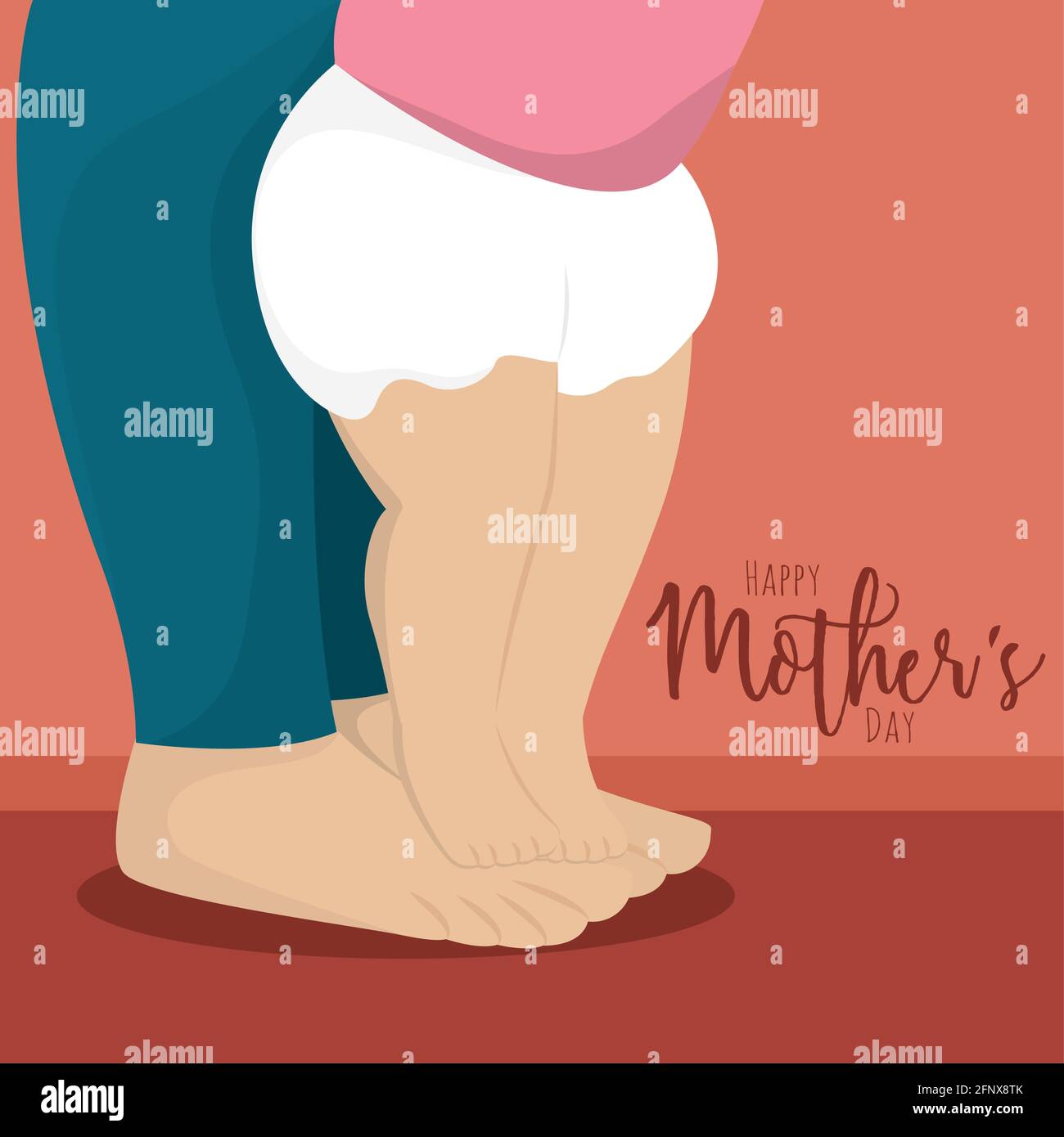 Mother and daughter feet Stock Vector Images - Alamy
