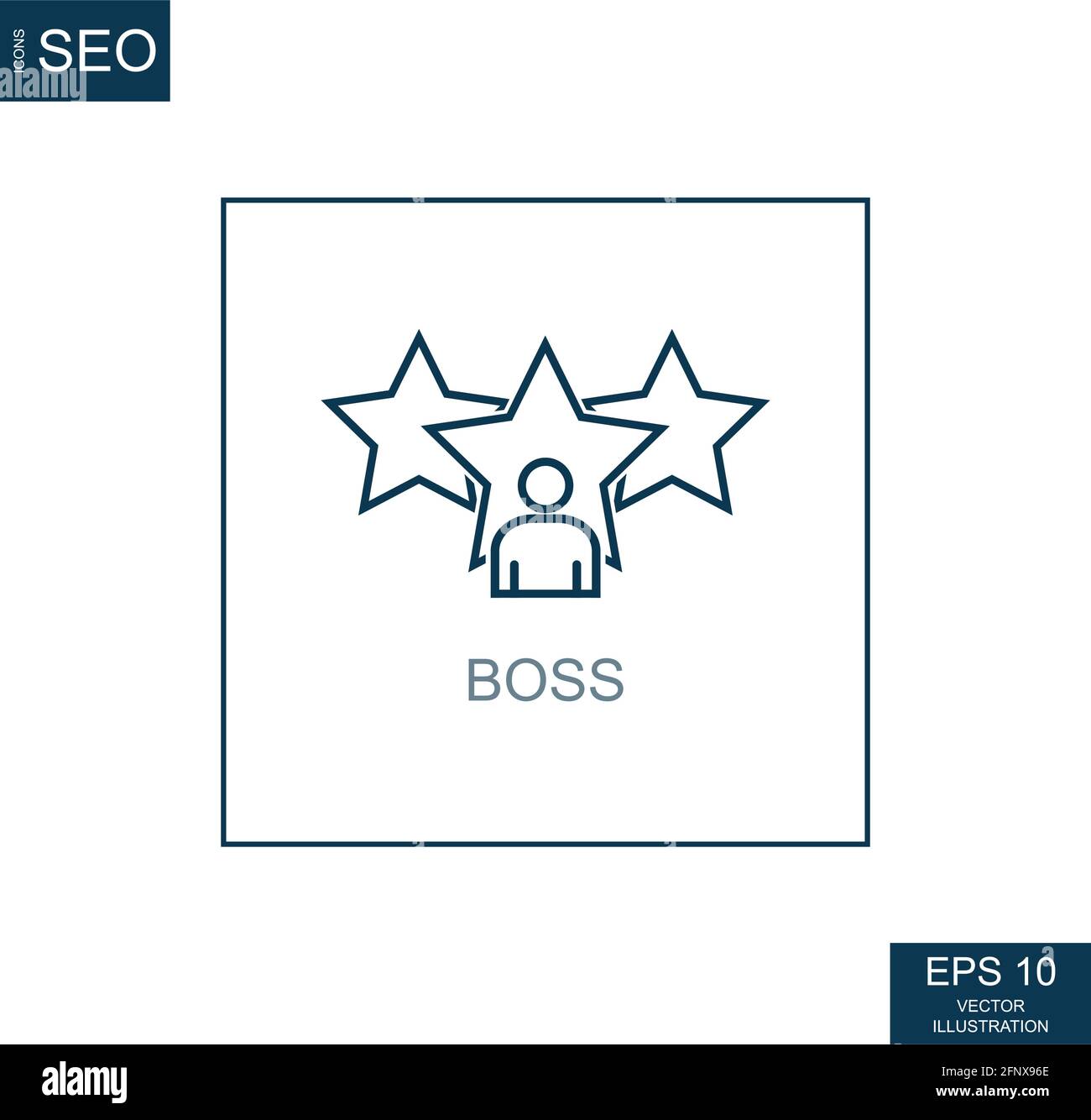 Abstract business icons, CEO chief boss - Vector illustration Stock ...