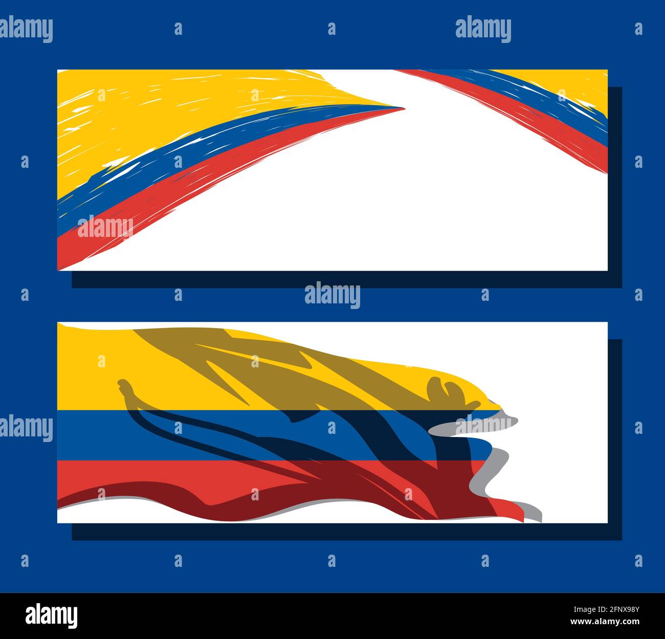 Colombia flags banners Stock Vector Image & Art - Alamy