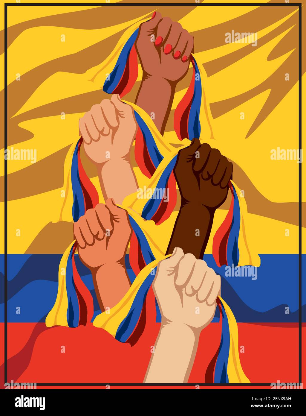 Raising flags Stock Vector Images - Alamy