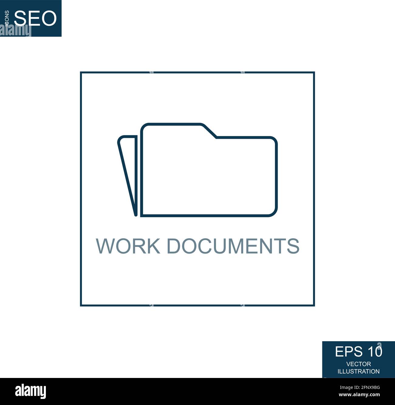 Abstract business icons, SEO work papers - Vector illustration Stock ...