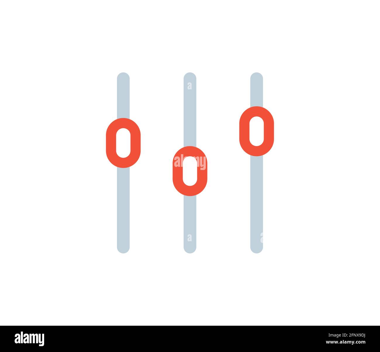 Sound mixer vector icon. Slider sound channel console control mixer ...