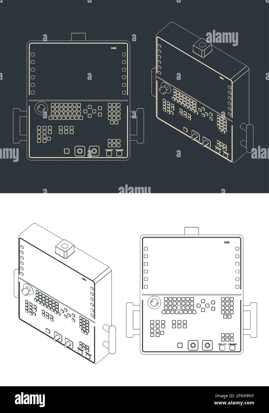 Stylized vector illustration of drawings of remote control for ...