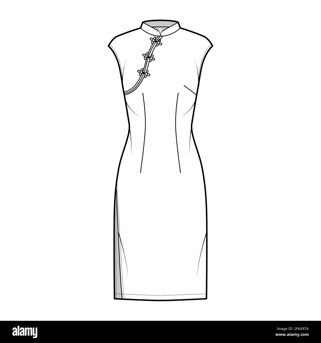 Cheongsam style Stock Vector Images - Alamy