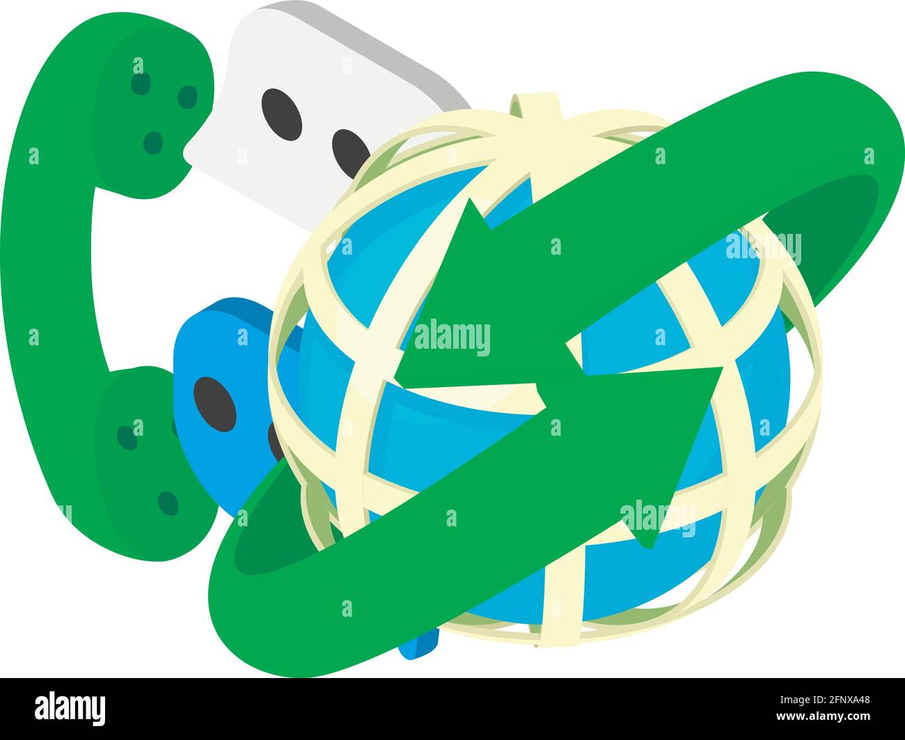 Worldwide call icon. Isometric illustration of worldwide call vector ...