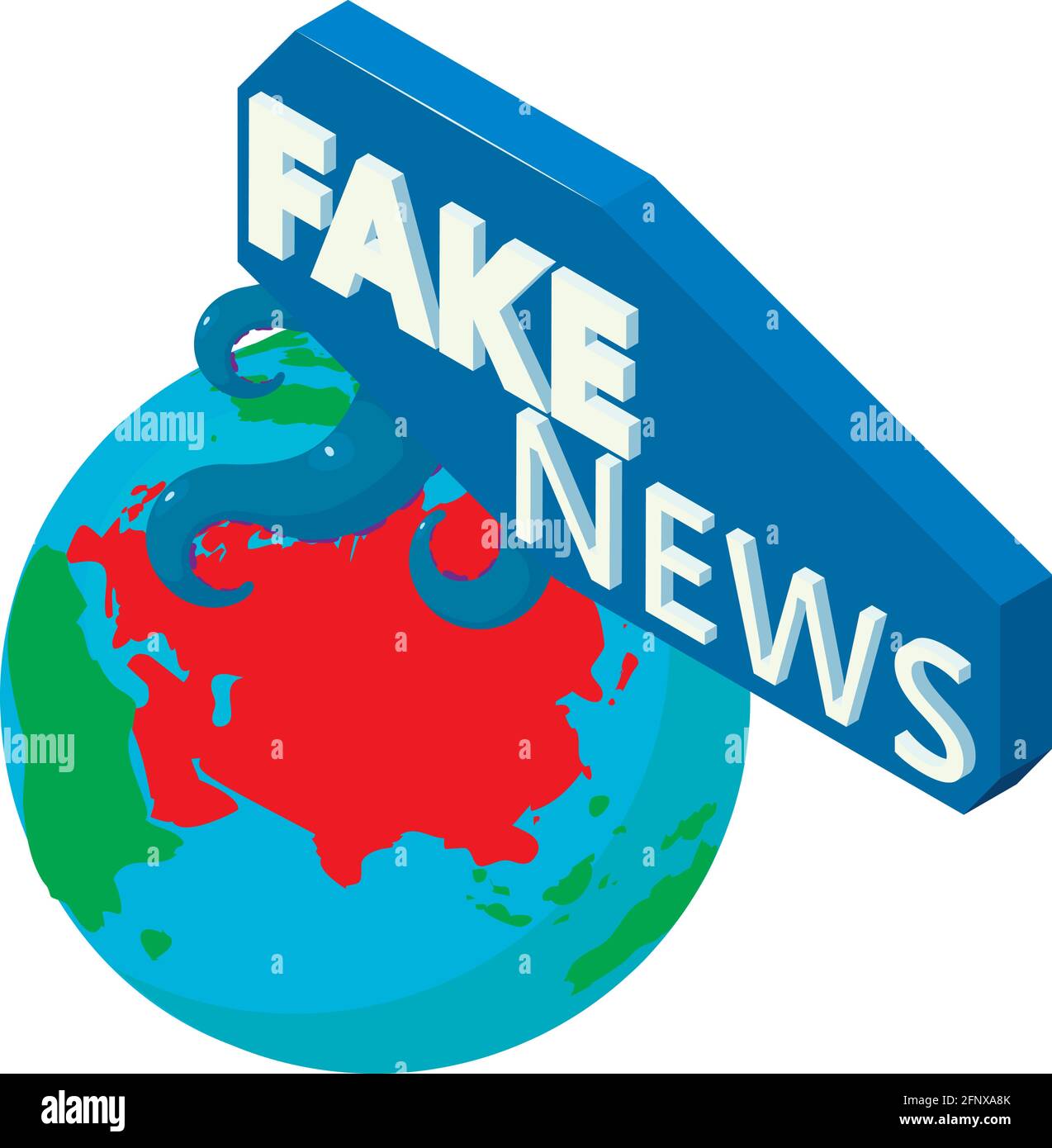 Fake news icon. Isometric illustration of fake news vector icon for web ...