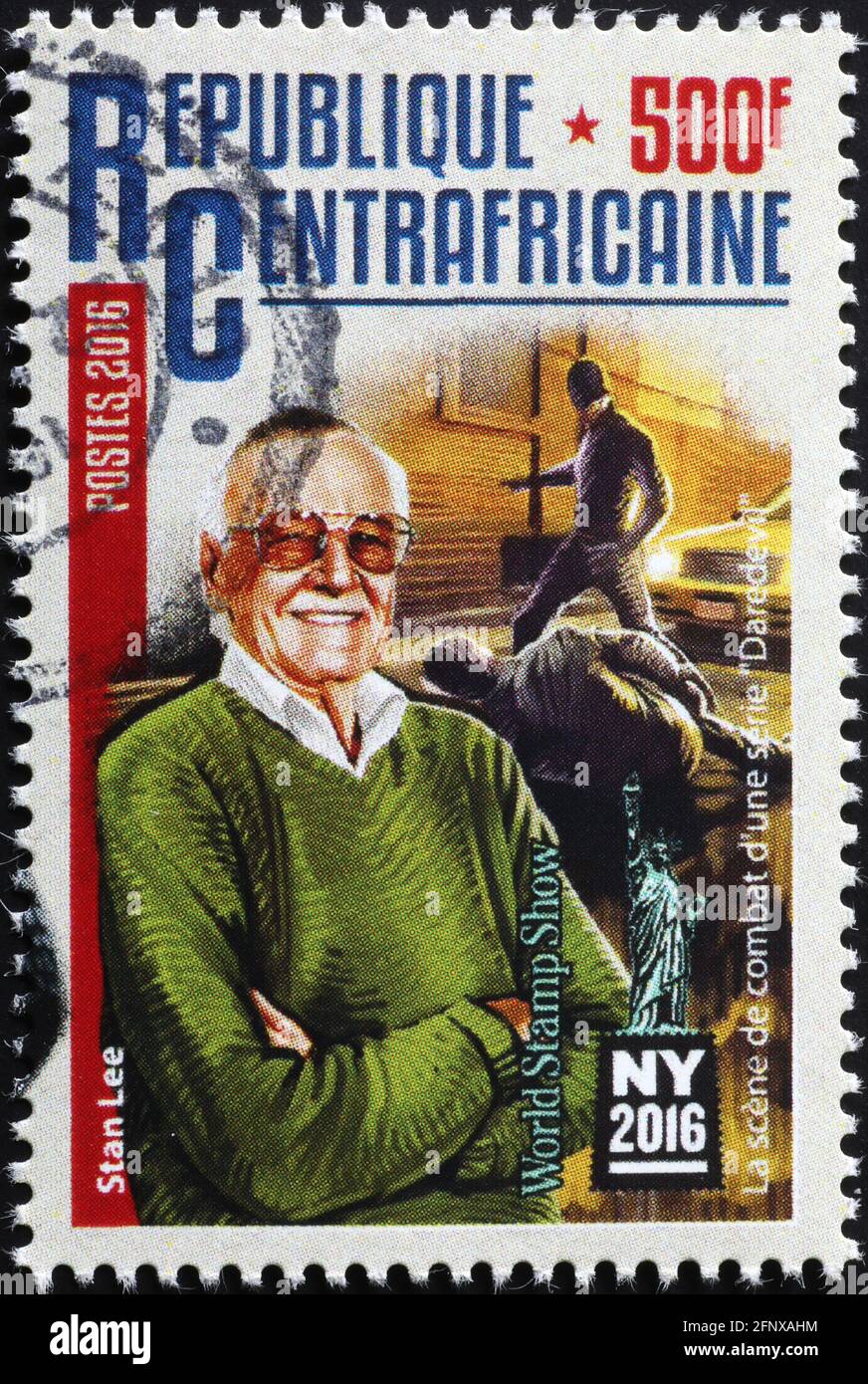 Comic book writer Stan Lee on postage stamp Stock Photo - Alamy