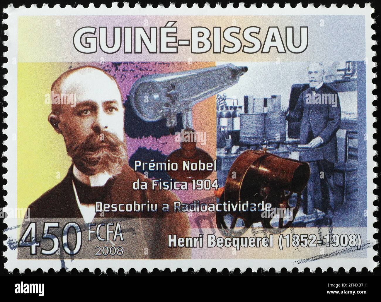 Henry Becquerel discoverer of radioactivity on postage stamp Stock ...
