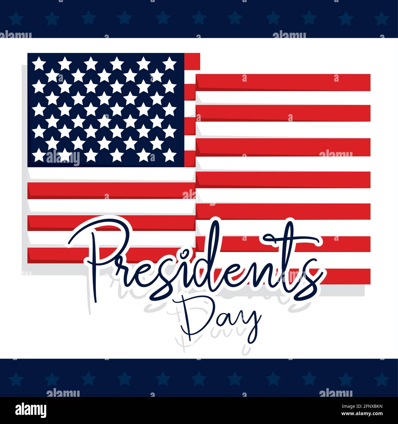 Presiden day greeting card Flag of United States Vector Stock Vector ...