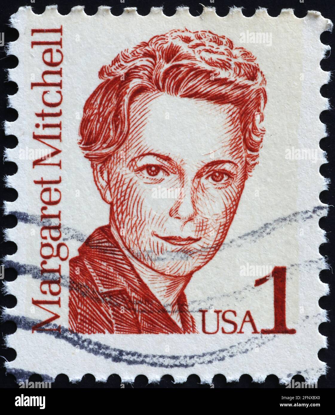 Margaret Mitchell on vintage american stamp Stock Photo - Alamy