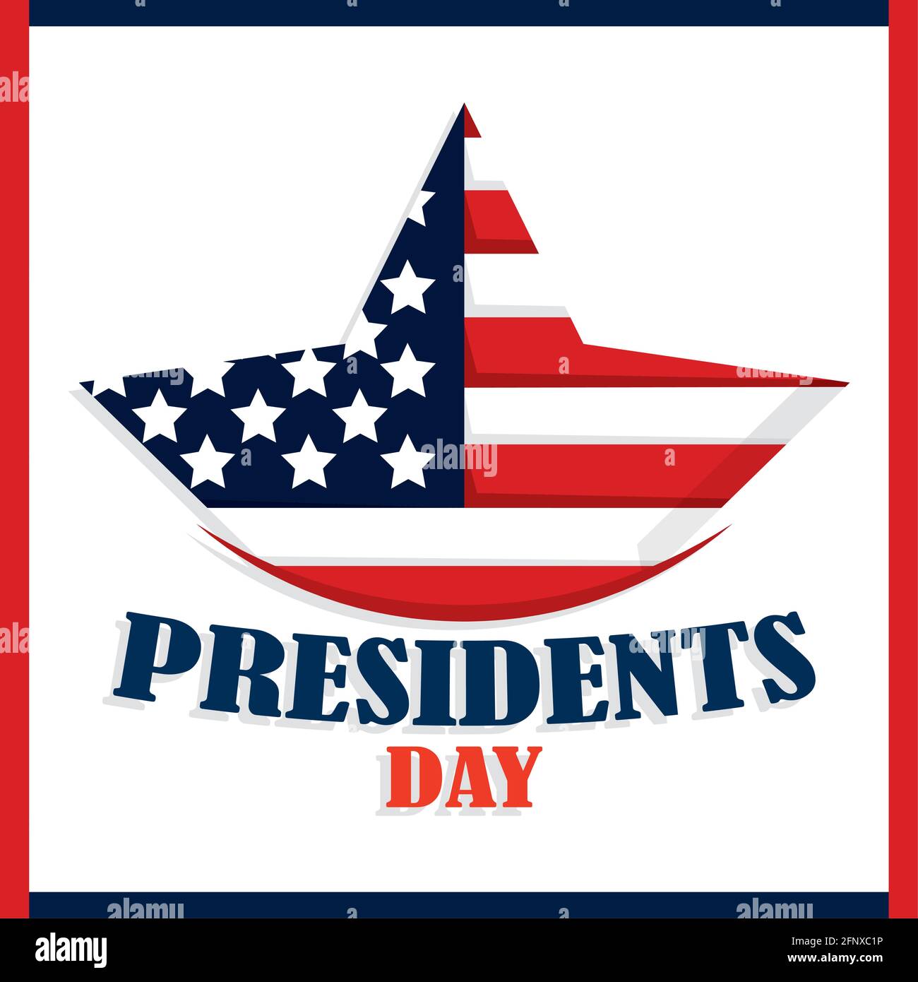 Presiden day greeting card Flag of United States Vector Stock Vector ...