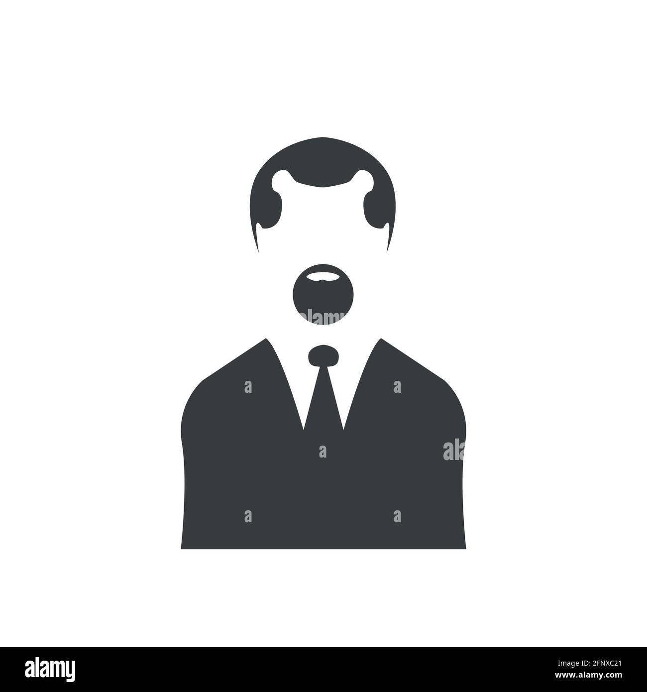 Businessman head icon avatar. Male and female avatar profile sign, face ...