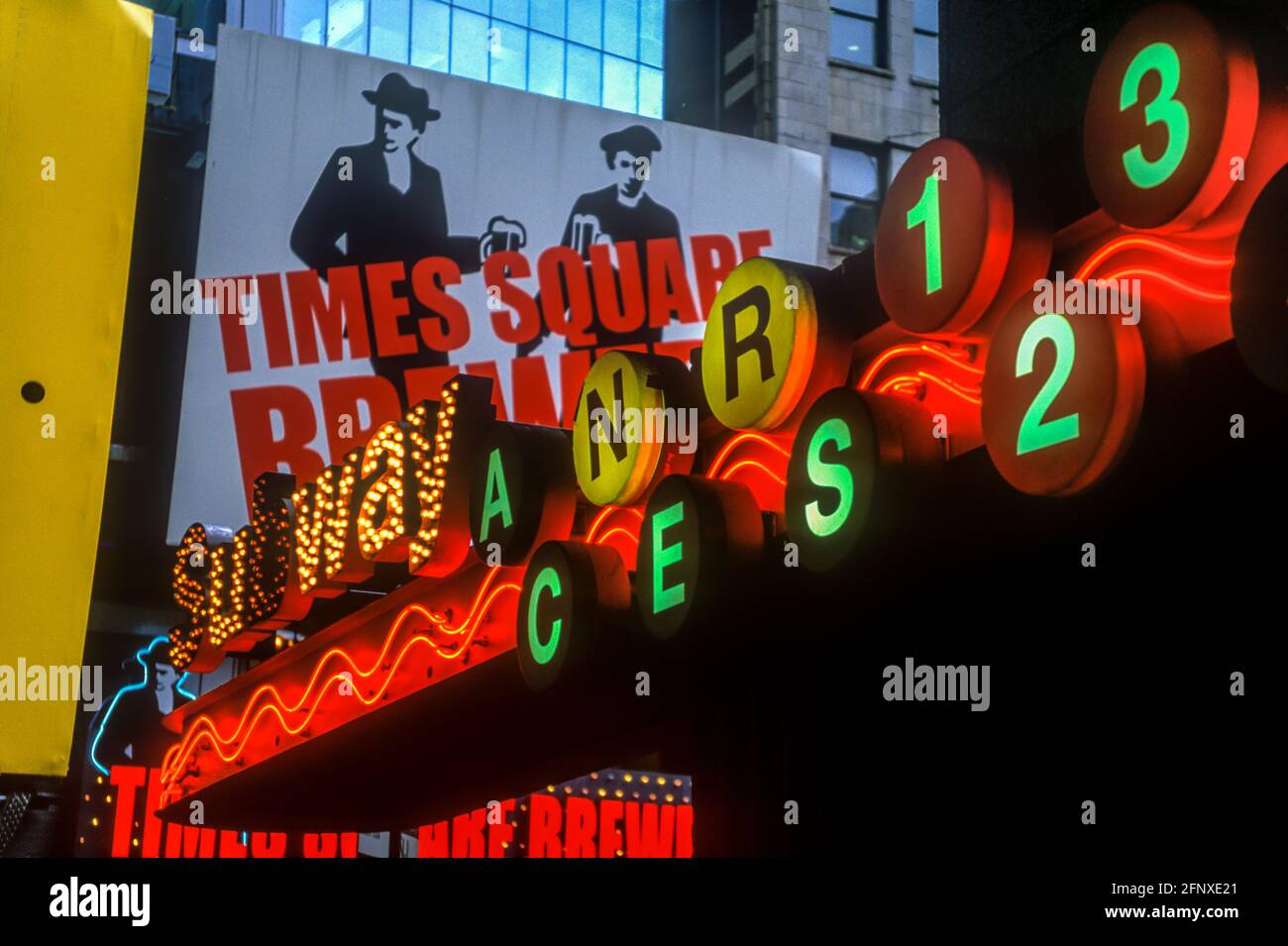 Subway neon sign hi-res stock photography and images - Alamy