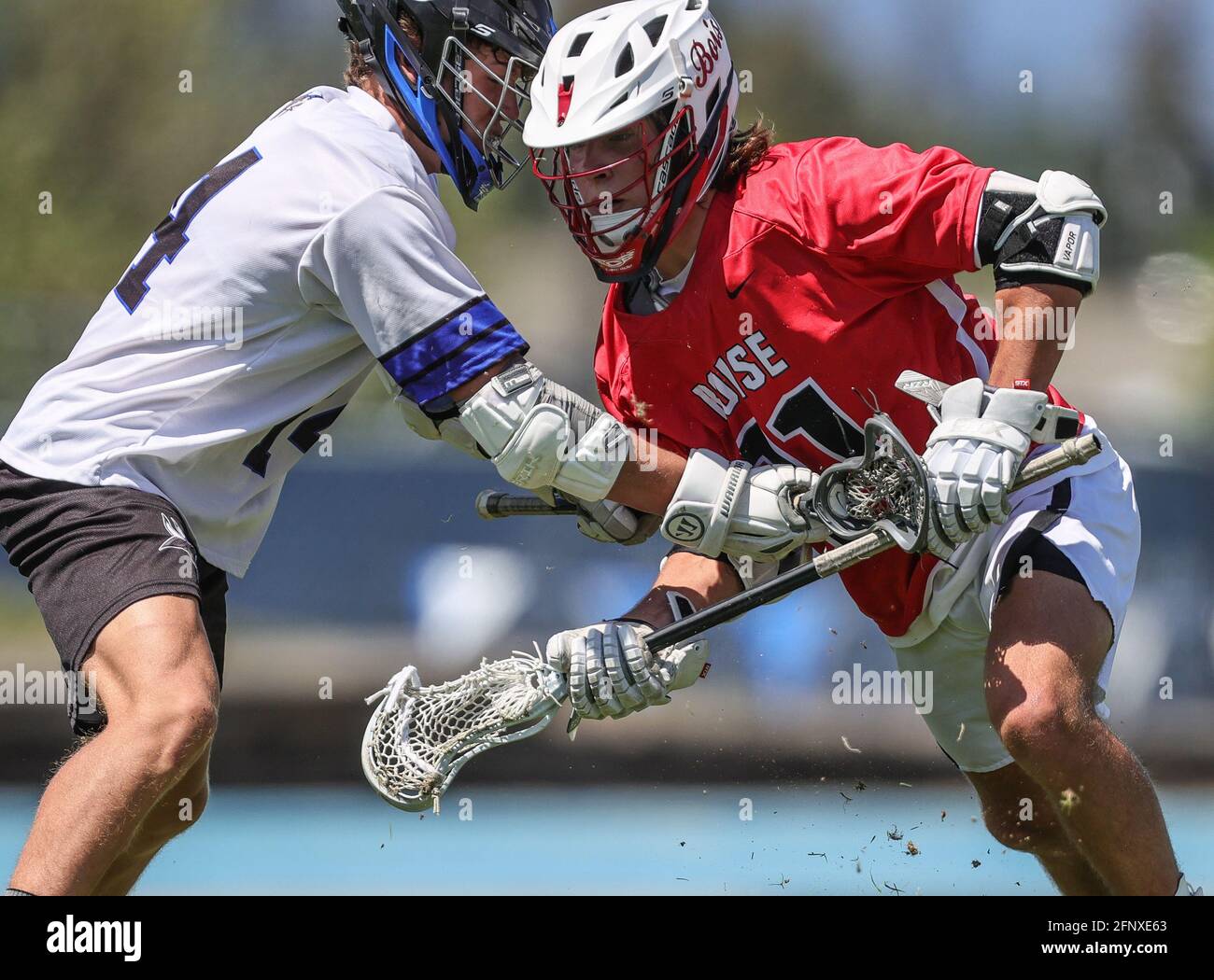 High School lacrosse action with Boise vs Coeur d'Alene High School in Coeur d'Alene, Idaho ...