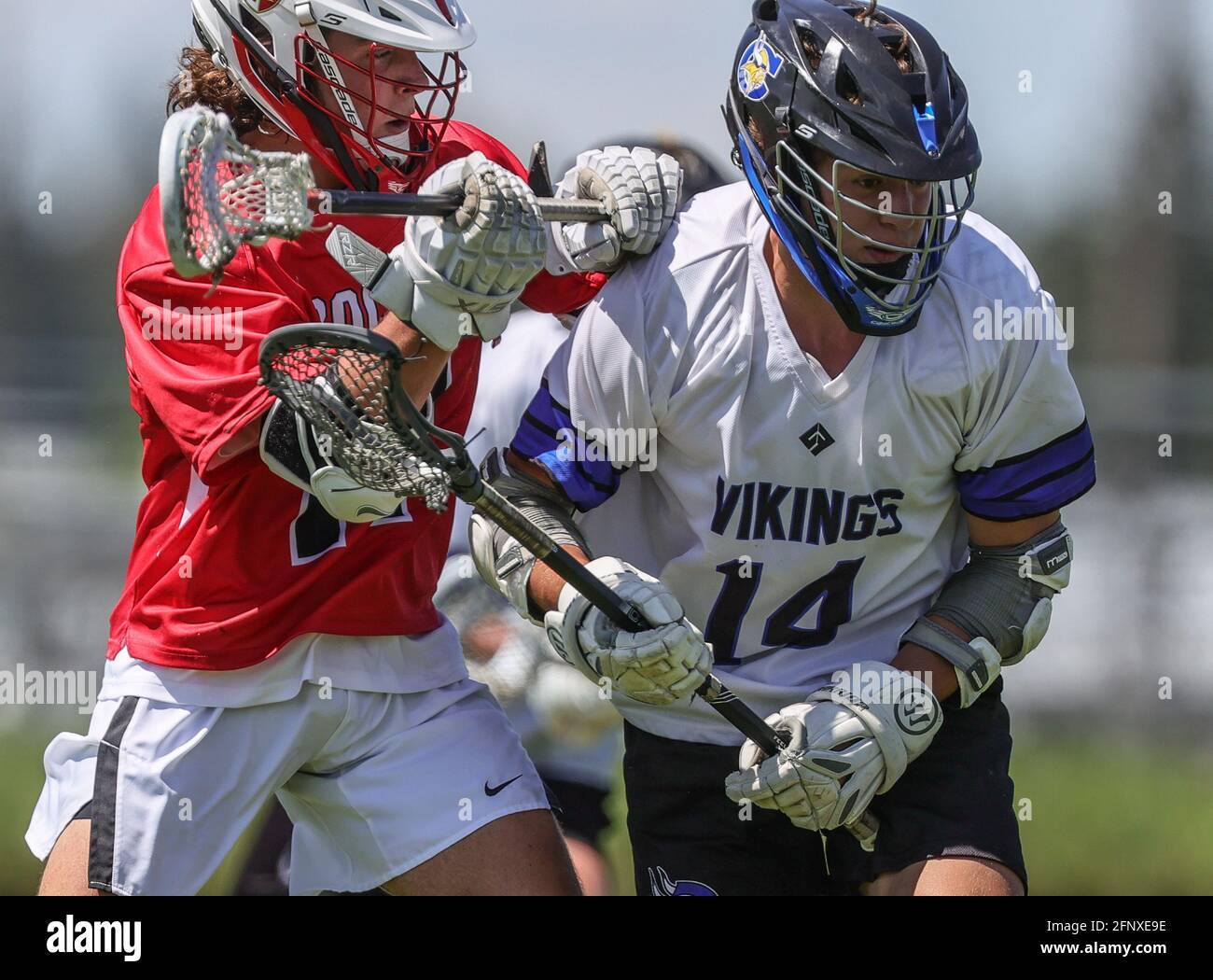 High School lacrosse action with Boise vs Coeur d'Alene High School in Coeur d'Alene, Idaho ...