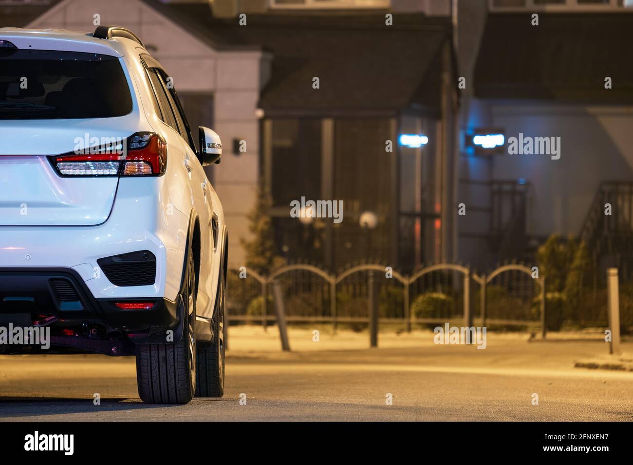 Driving car along dark night hi-res stock photography and images - Alamy