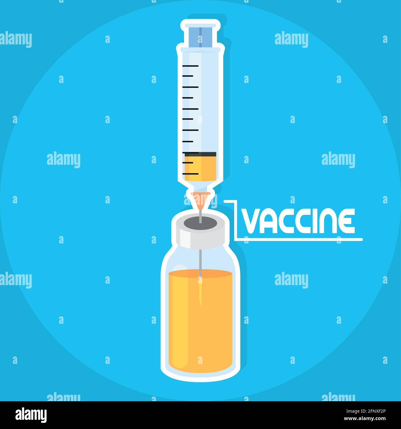 Vial and syringe Vaccination poster Vector illustration Stock Vector ...
