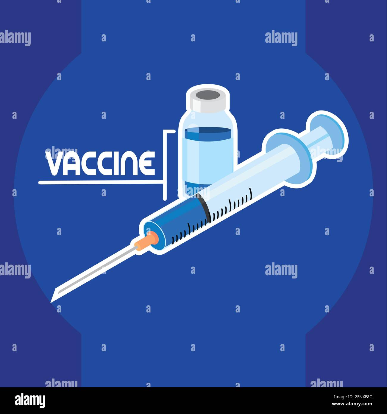 Vial and syringe Vaccination poster Vector illustration Stock Vector ...