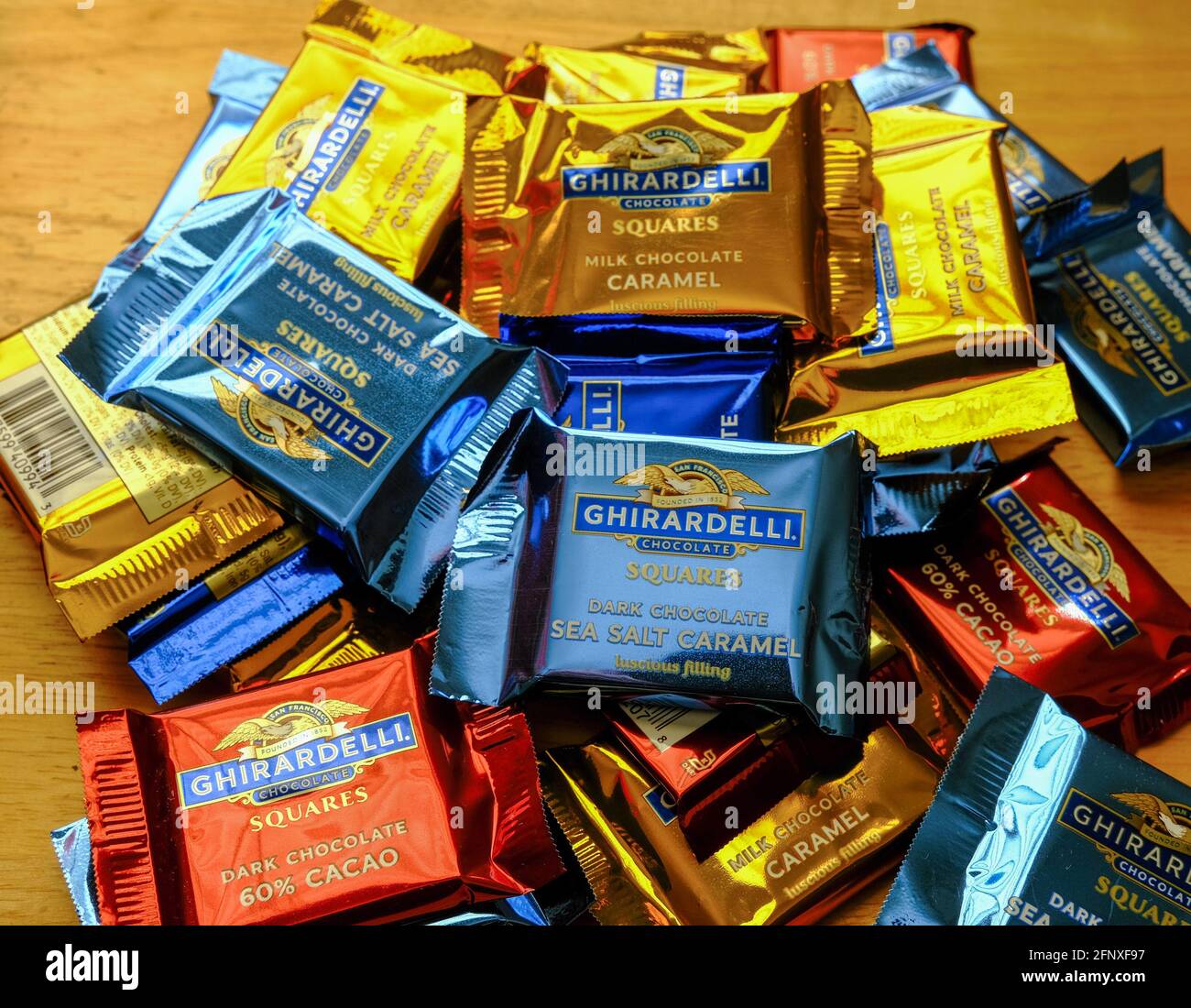 Ghirardelli chocolate squares hi-res stock photography and images - Alamy