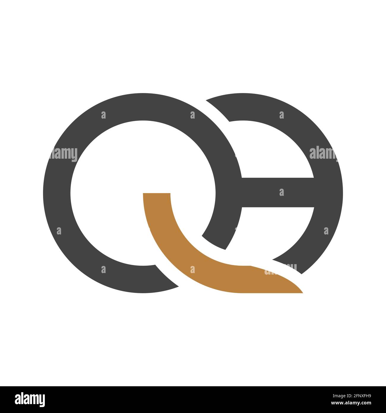 QH, HQ, Q AND H Abstract initial monogram letter alphabet logo design ...
