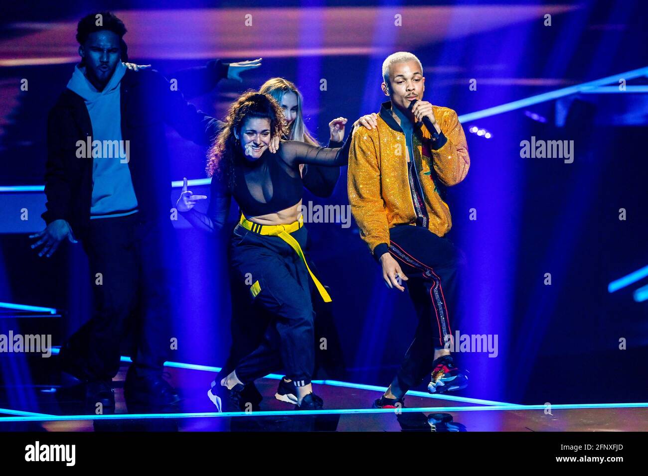 Benny Cristo (Czech Republic) during the first dress rehearsal 2nd ...
