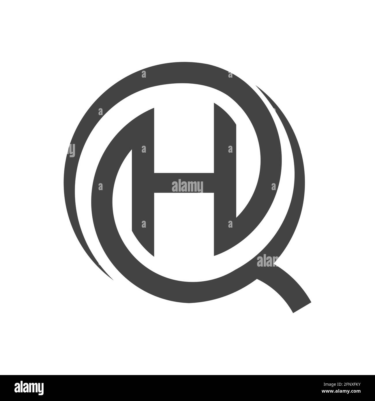 QH, HQ, Q AND H Abstract initial monogram letter alphabet logo design ...